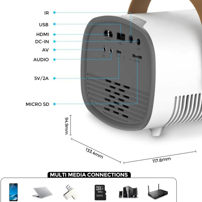 Wownect Mini Projector | Handmayk Dubai