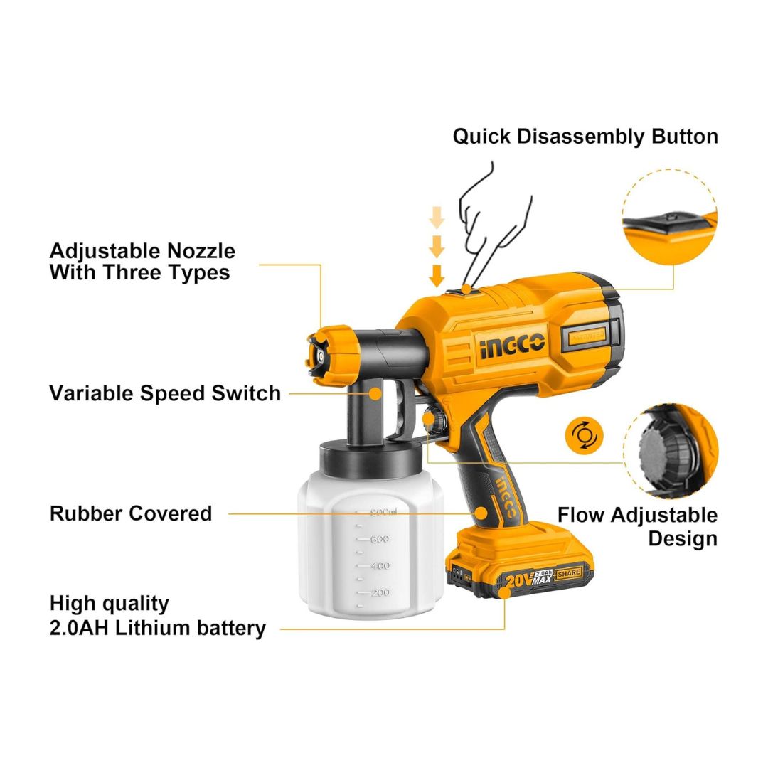 INGCO Cordless Spray Gun