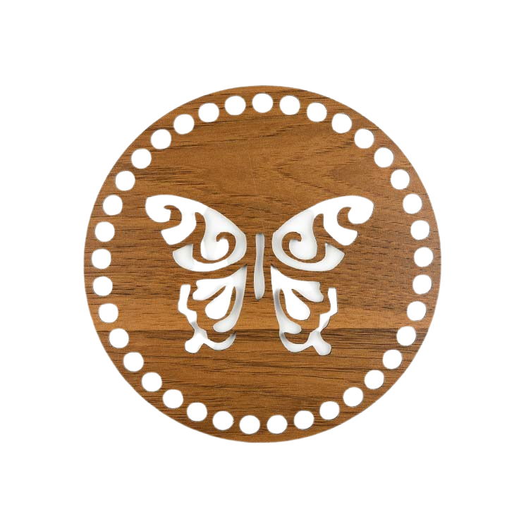 Handmayk Crochet Wood Base (Butterfly) | Handmayk Dubai